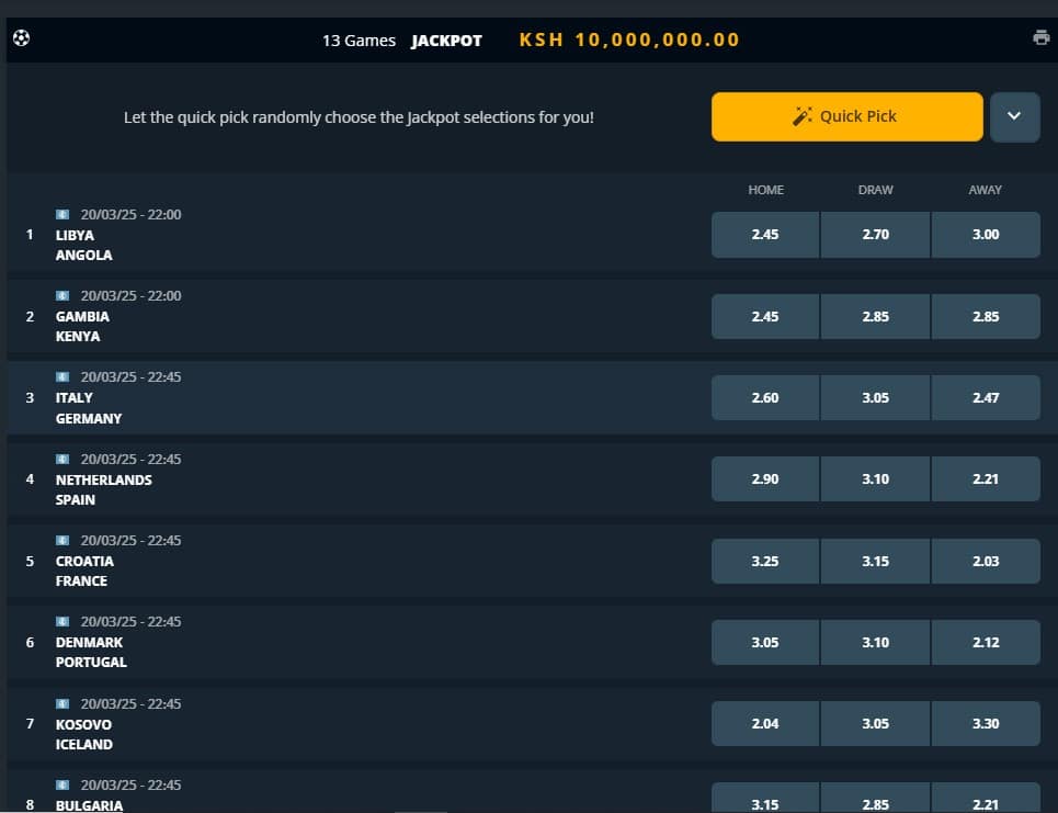 SportPesa Midweek Jackpot Prediction Free 13 Games